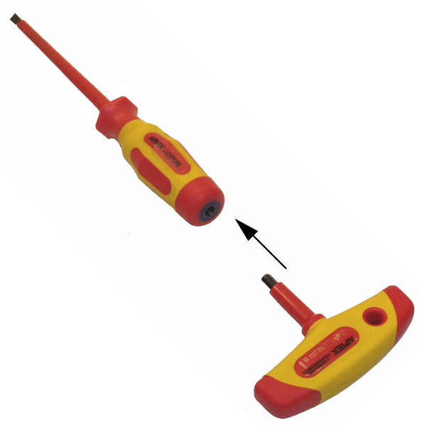 Tournevis isolé 1000 volts utilisable avec poignée – APIEX S.A.R.L